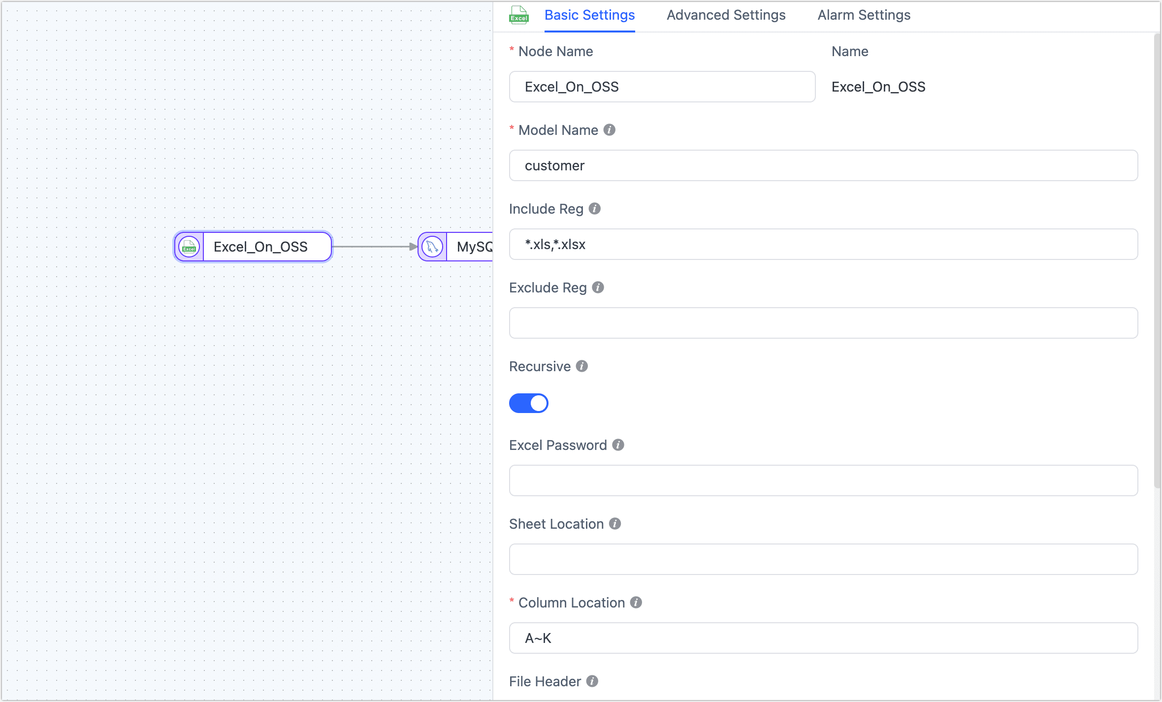Excel To MySQL Real Time Sync Tapdata Cloud Documentation
